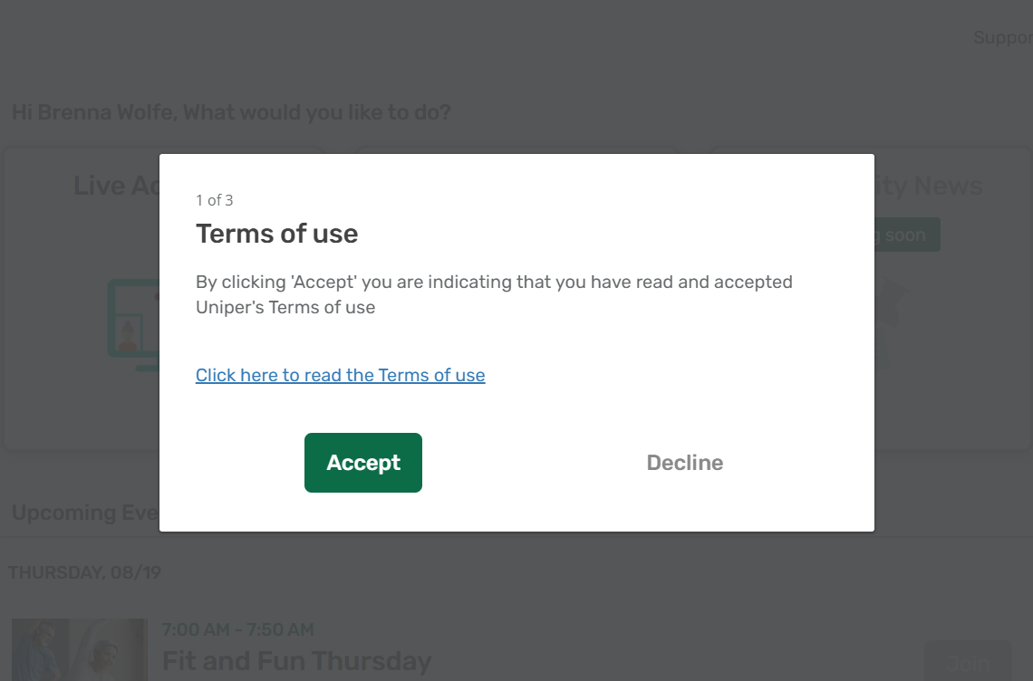 Uniper Web Self Setup Guide – unipercare